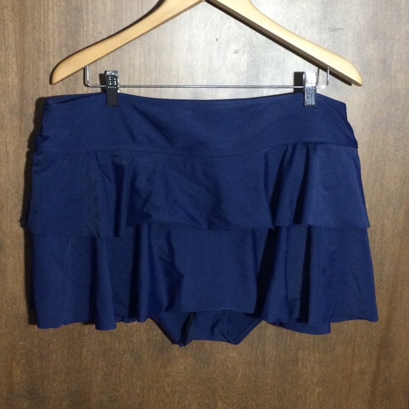 Mazu Swim | Swim | Mazu Swim 2w Double Ruffle Ruched Swim Skirt In ...